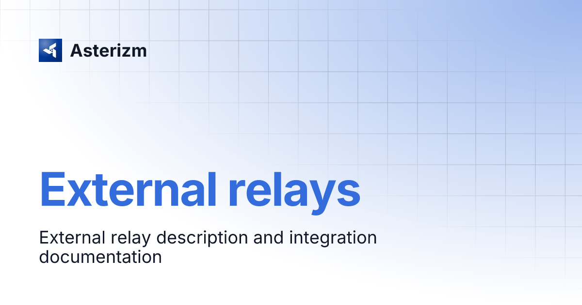 External relays | Asterizm