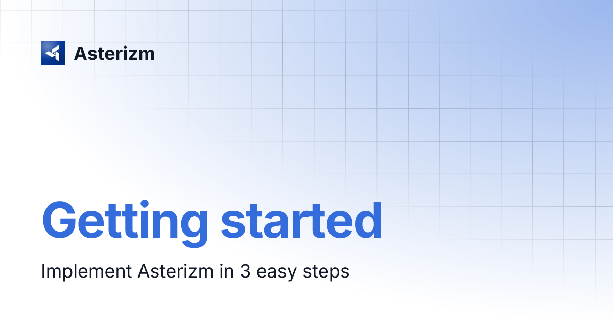Getting started | Asterizm Getting started | Asterizm