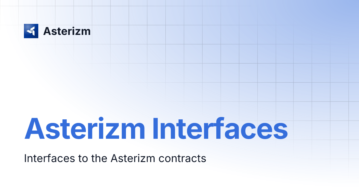Asterizm Interfaces | Asterizm